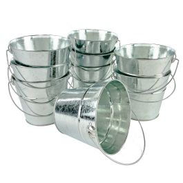 ArtSkills Galvanized Metal Buckets Bundle, 9-Pack
