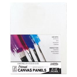 Canvas Panels, 8" x 10", 3 Pc
