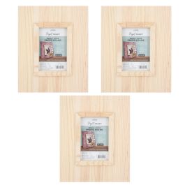 Unfinished Solid Wood Photo Picture Frames Ready to Paint for DIY Projects 4 by 6 Inches Set of 3